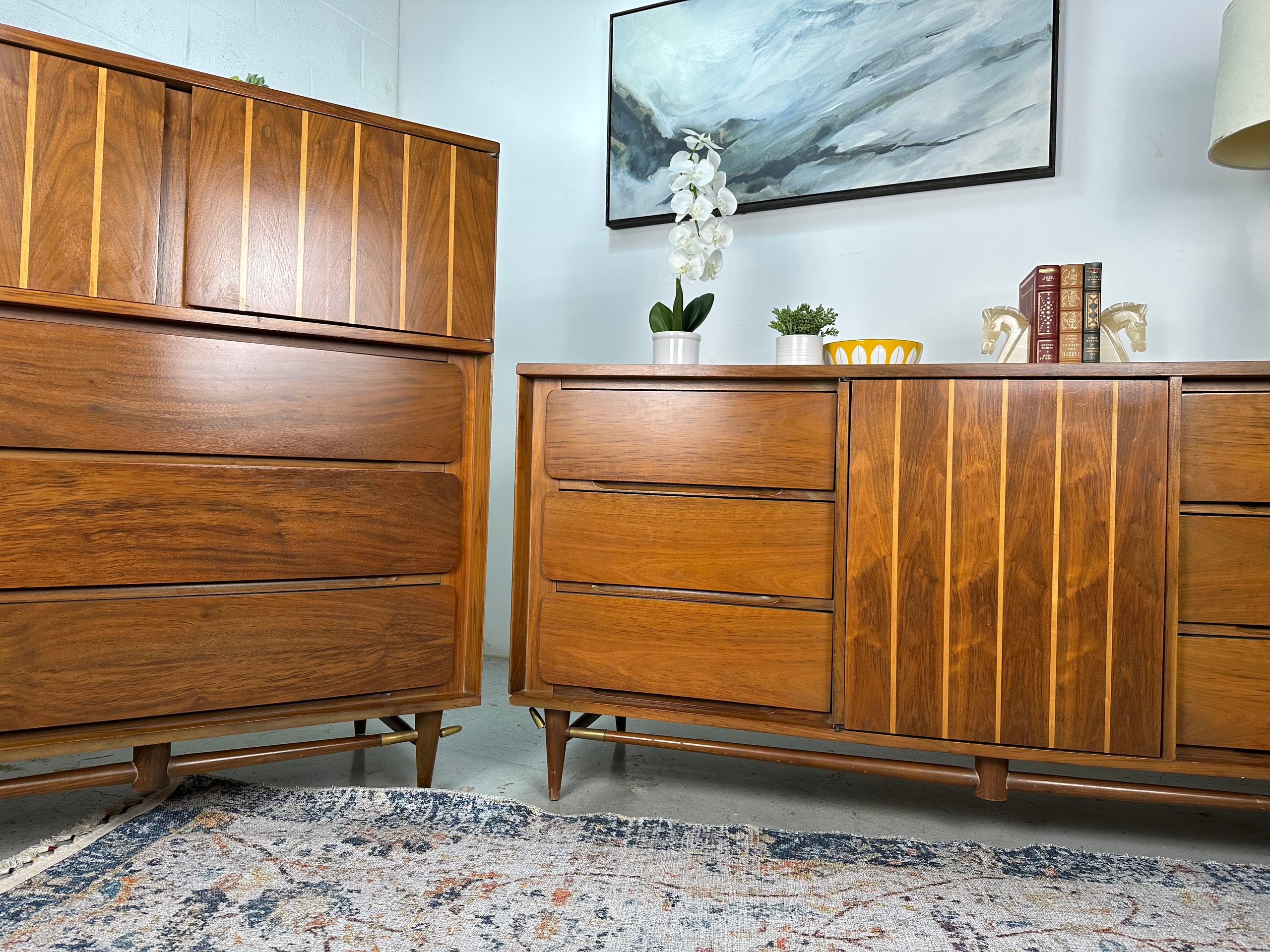Large 9 Drawer Lowboy Dresser by Basic Witz