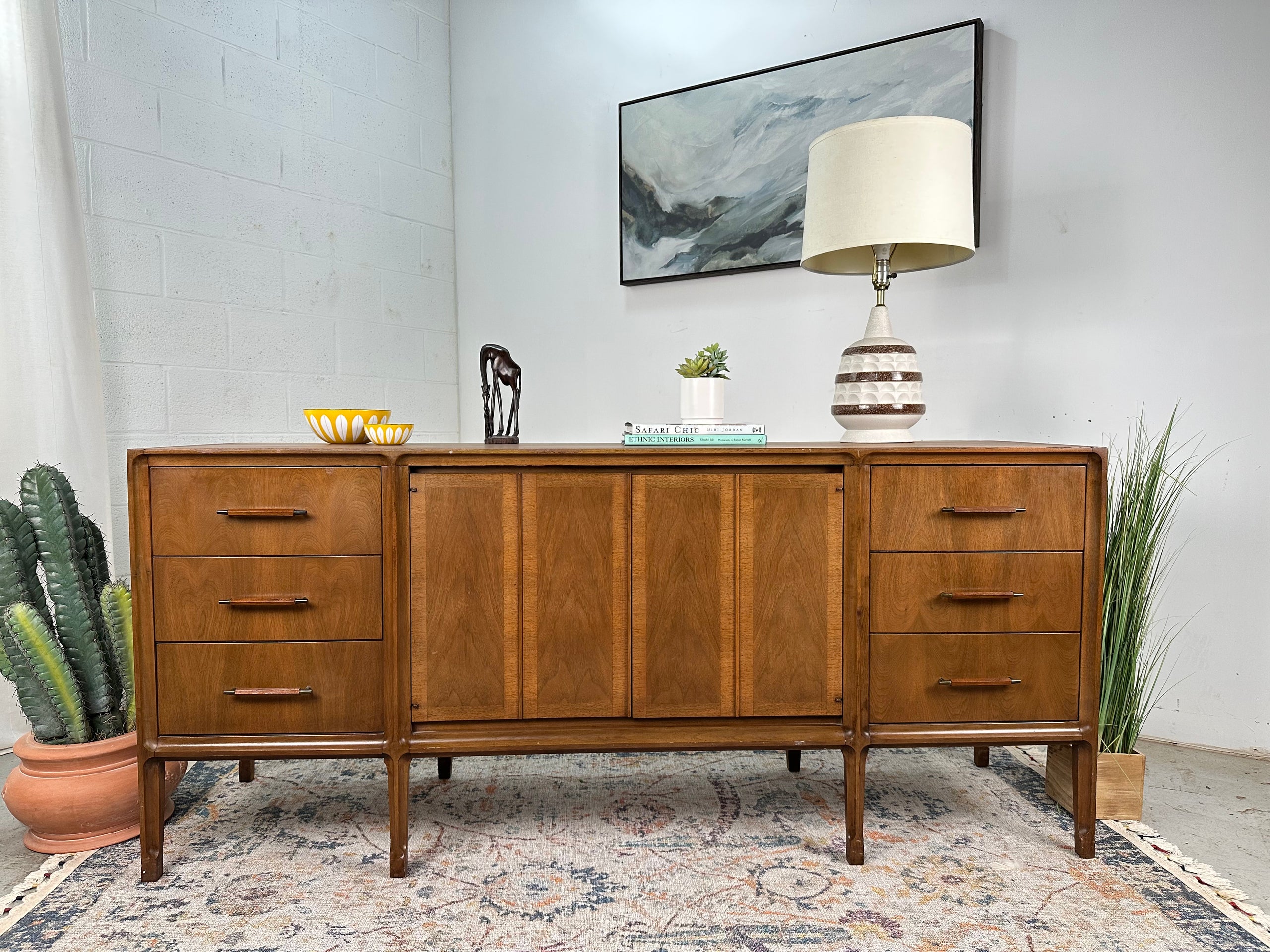 Extra Long 12-Drawer Lowboy Dresser by United | SimplyMidKC