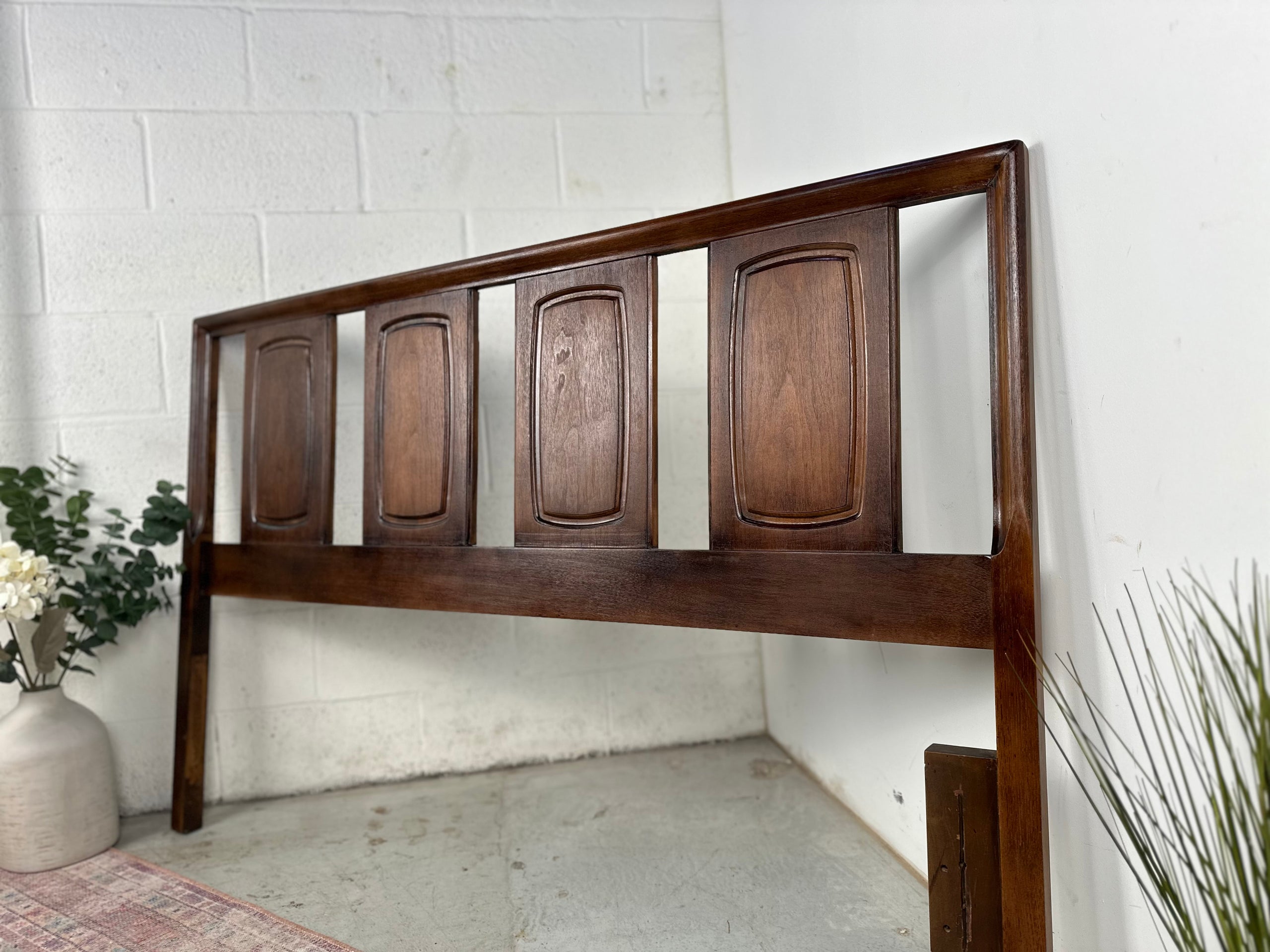 Mid Century Modern Broyhill Emphasis Queen Headboard SimplyMidKC