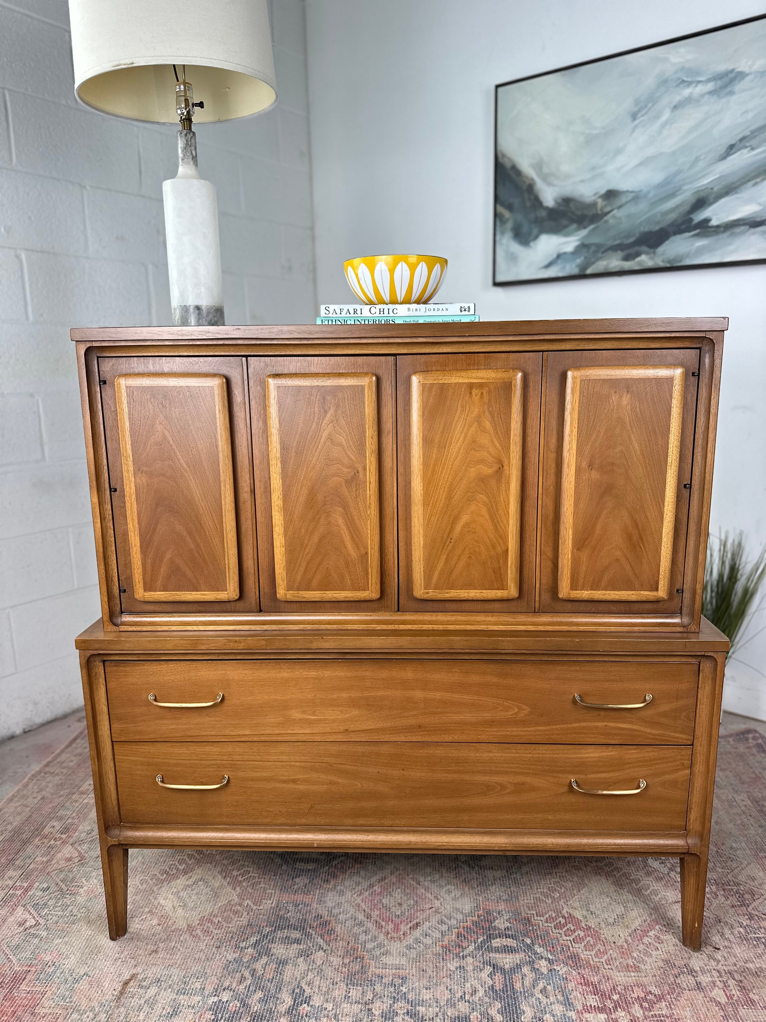 Sleek Mid Century Modern Broyhill Forward 70 Gentlemen s Chest